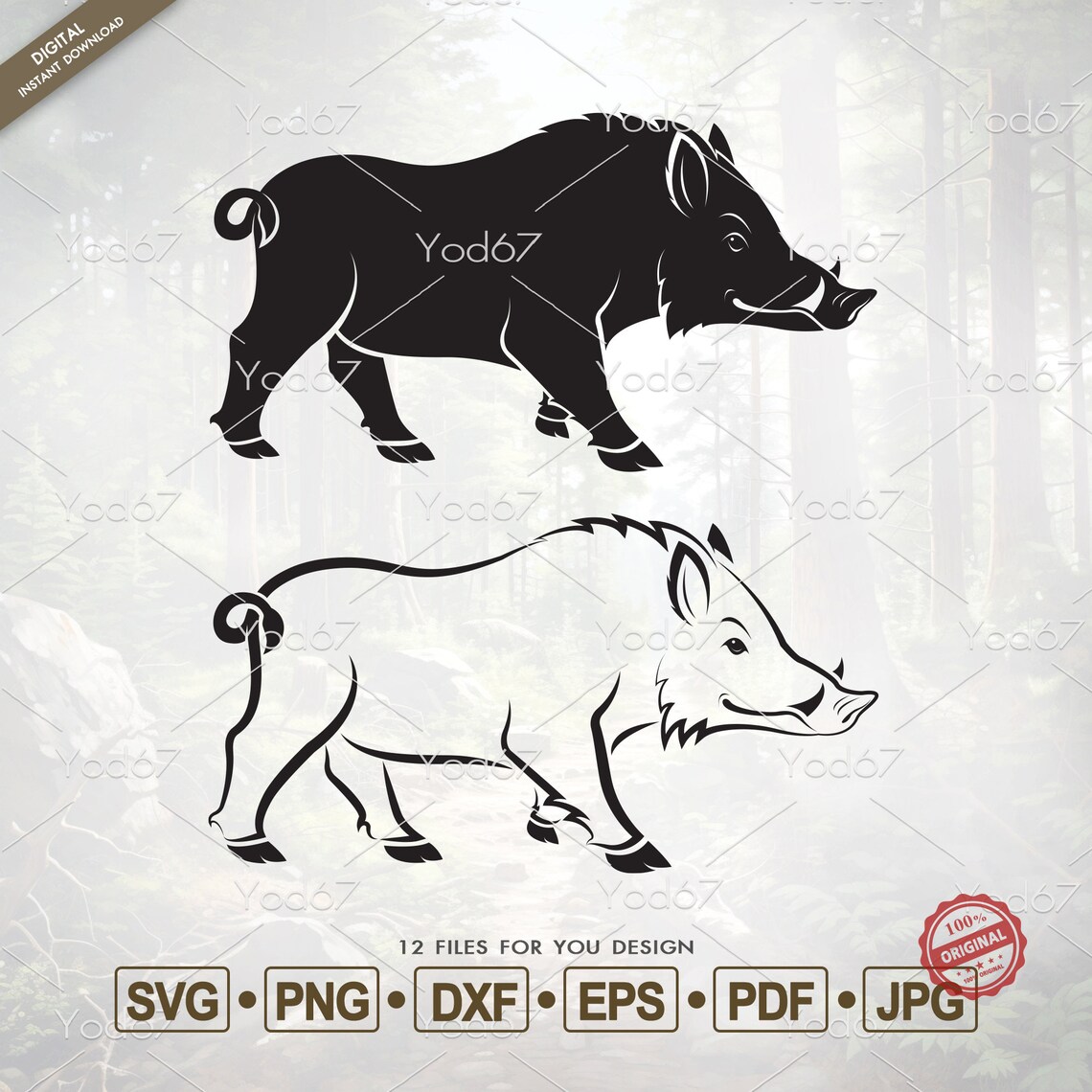 Boar SVG, Wild Boar Png Files, Svg Files for Cricut, Boar Silhouette ...