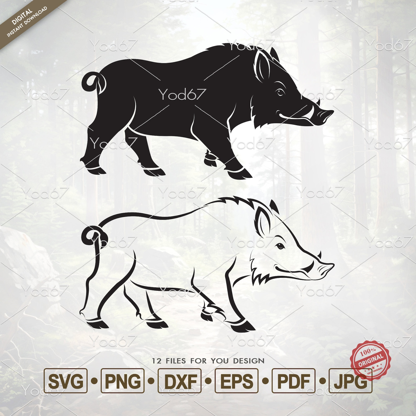 Boar SVG, Wild Boar Png Files, Svg Files for Cricut, Boar Silhouette ...