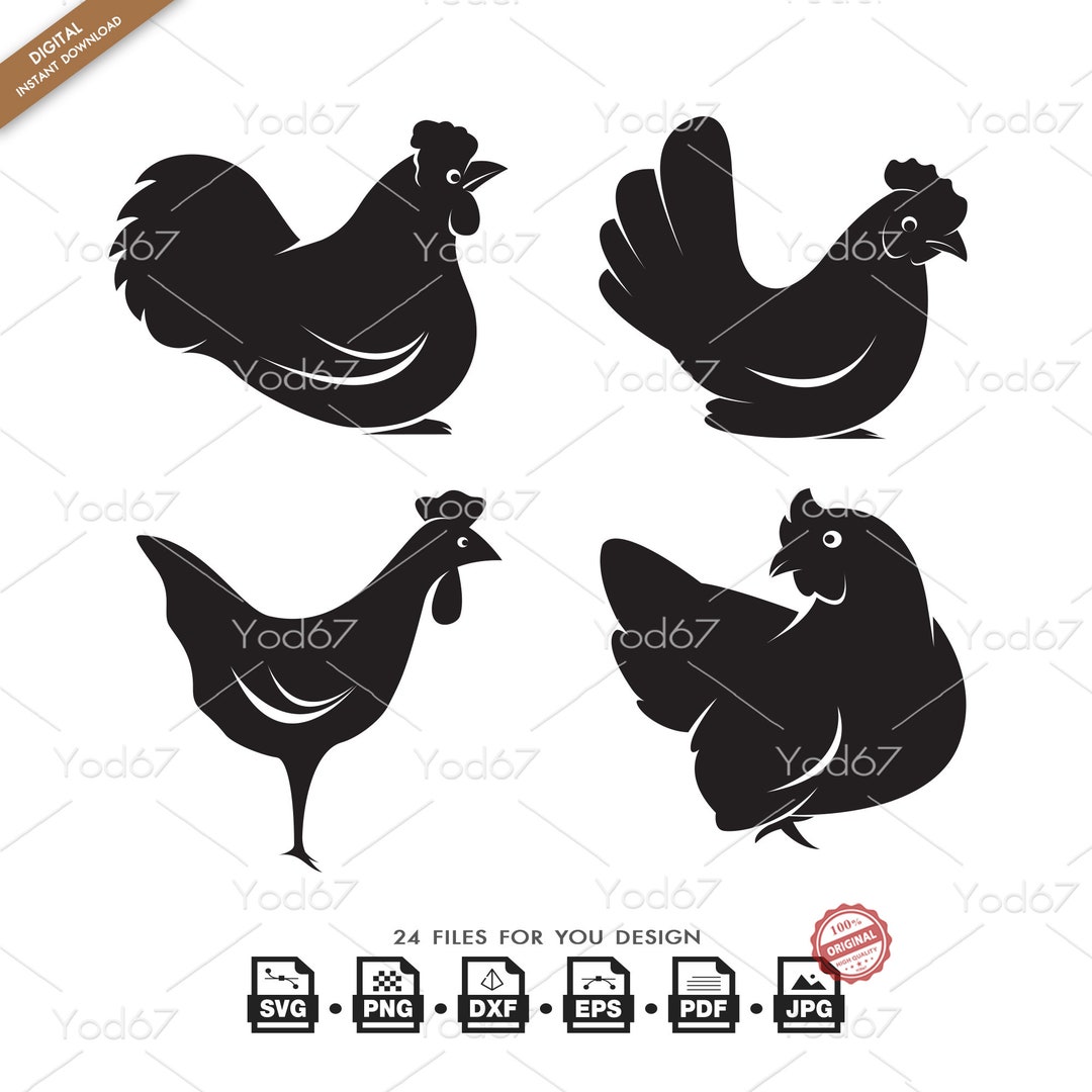 Hen SVG, Hen Png, Svg Files for Cricut, Hen Silhouette Svg, Hen Vector ...