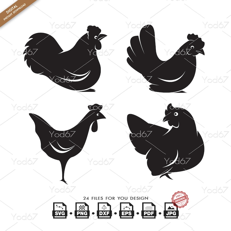 Hen SVG, Hen Png, Svg Files for Cricut, Hen Silhouette Svg, Hen Vector ...