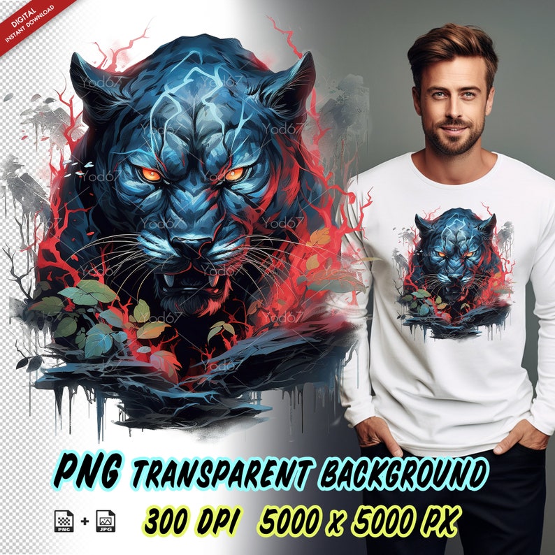 Panther PNG, Black Panther Head T-shirt Design Clipart, Panther Head ...