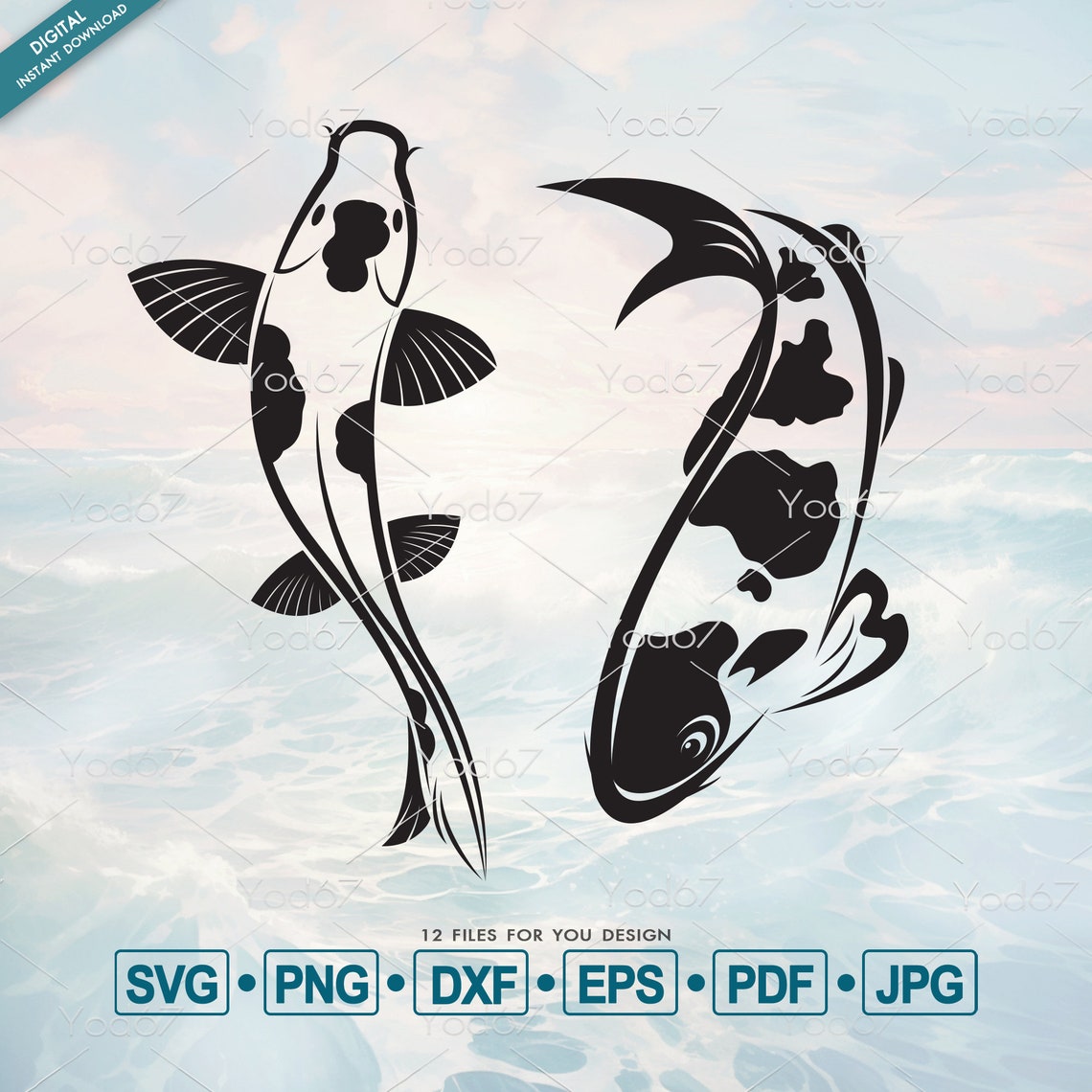 Koi Fish SVG, Koi Fish Png, Koi Cricut, Koi Carps Svg, Fish Pet, Carps ...