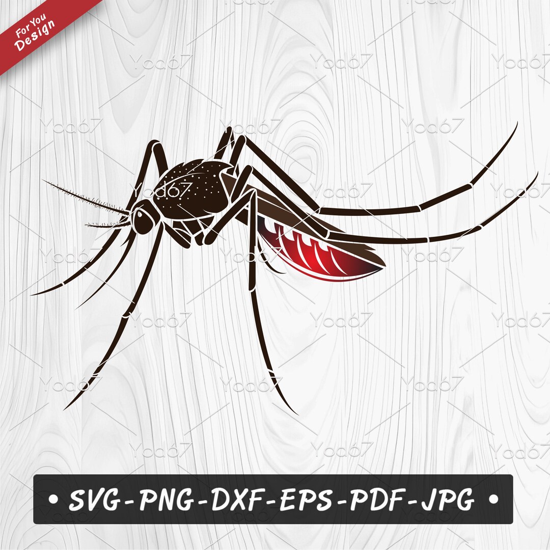 Mosquito SVG, Mosquito Vector Clipart Design Png DXF EPS Pdf, Svg Files ...