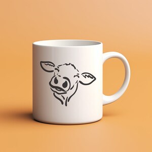 Cow Head SVG, Cow Head Png, Cut File Cow for Cricut, Hand Drawn Cow ...