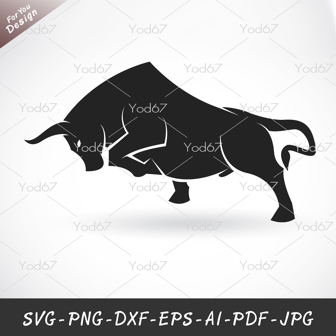 Bull SVG, Bull Png, Svg Files for Cricut, Bull Silhouette, Bull DXF ...