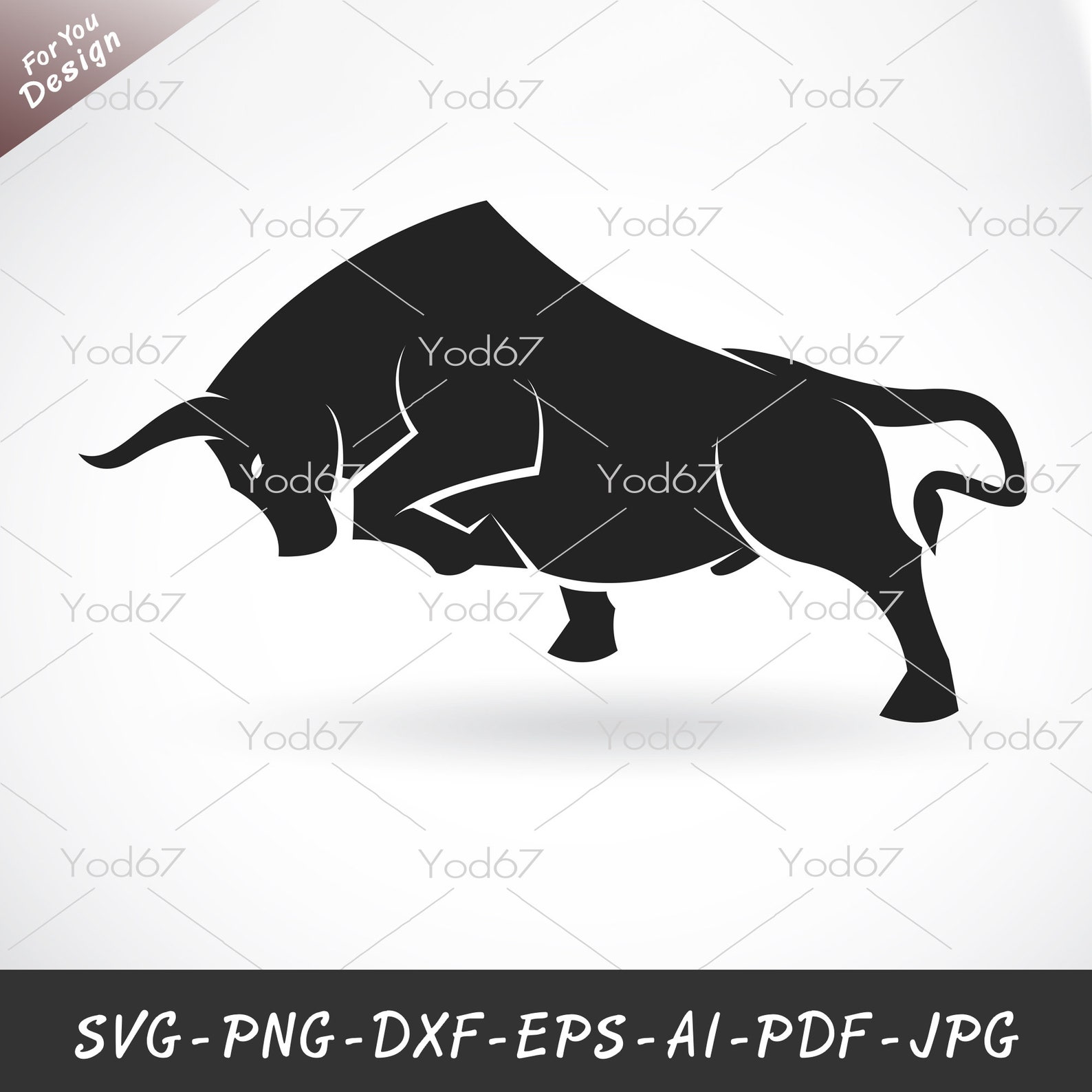 Bull SVG, Bull Png, Svg Files for Cricut, Bull Silhouette, Bull DXF ...