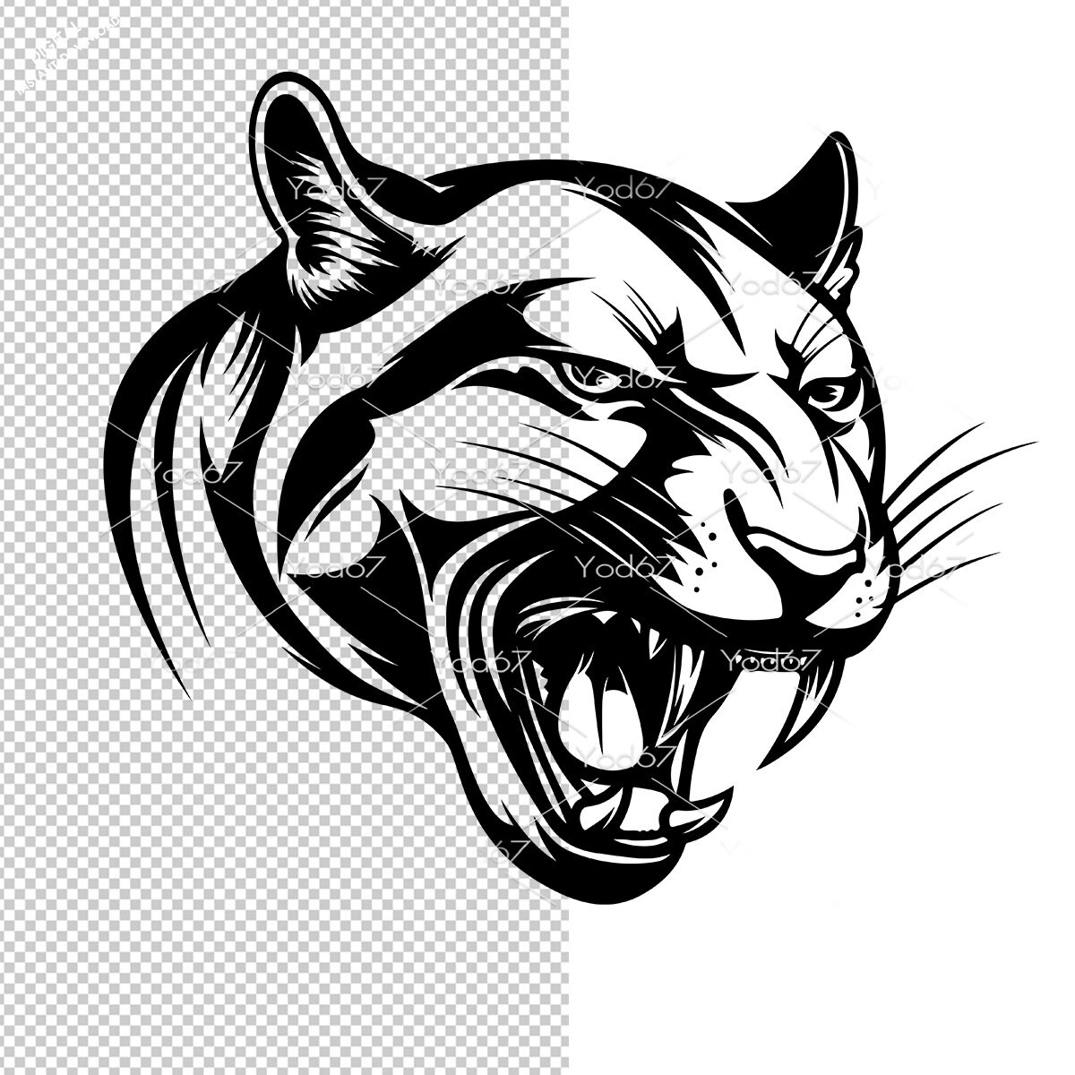 Puma Vector Clipart Design SVG PNG EPS Dxf Pdf, Angry Puma Svg, Svg ...