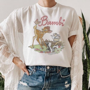 Disney Bambi Vintage Group Shot Logo T-shirt, Bambi Portrait, Magic ...