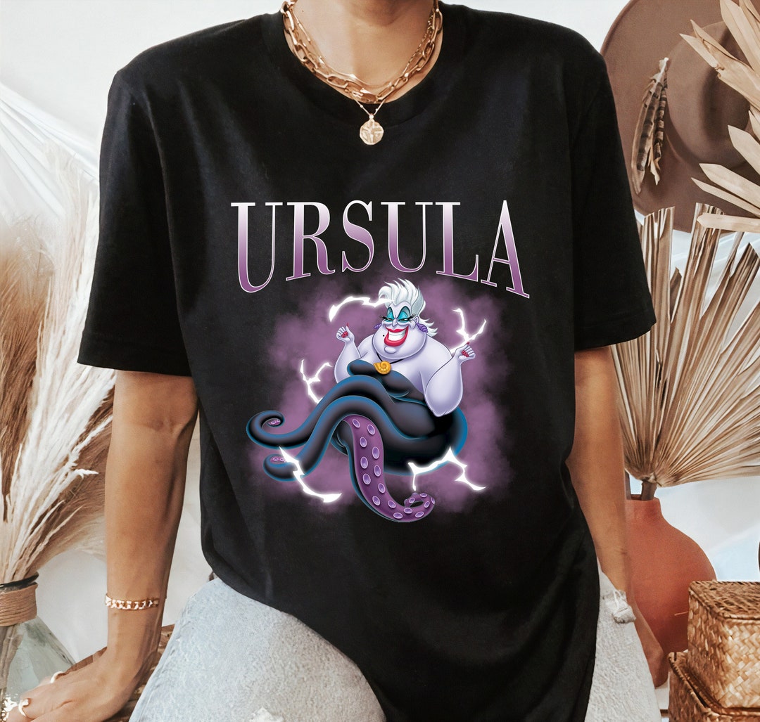 Retro Disney Villains Ursula 90s Portrait T-shirt,the Little Mermaid ...
