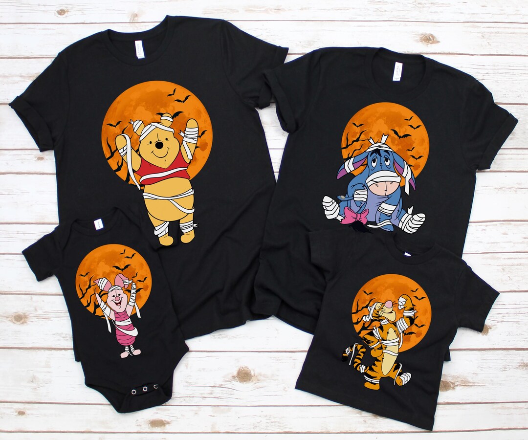 Disney Halloween Winnie the Pooh Mummy Shirt, Disney Group Halloween ...