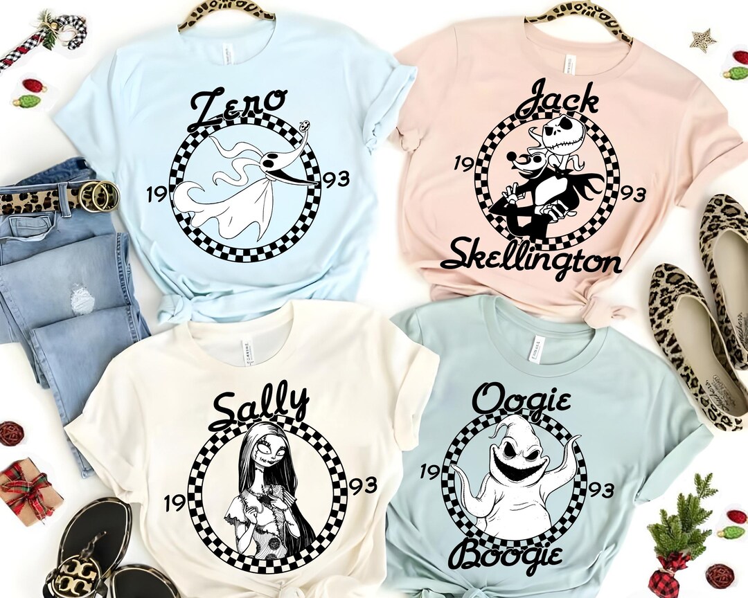 Disney the Nightmare Before Christmas Est 1993 Checkerboard Portrait ...