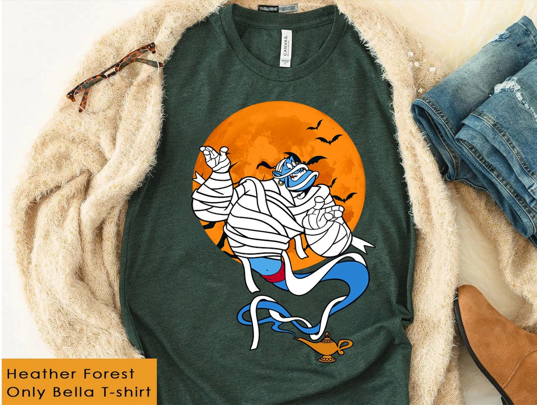 Disney Aladdin Mummy Genie Halloween Moon Shirt Genie - Etsy