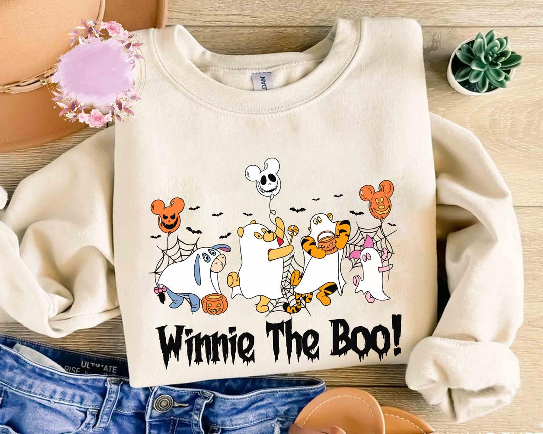 Disney Winnie the Pooh Halloween Ghost Shirt, Winnie the Boo Spooky ...