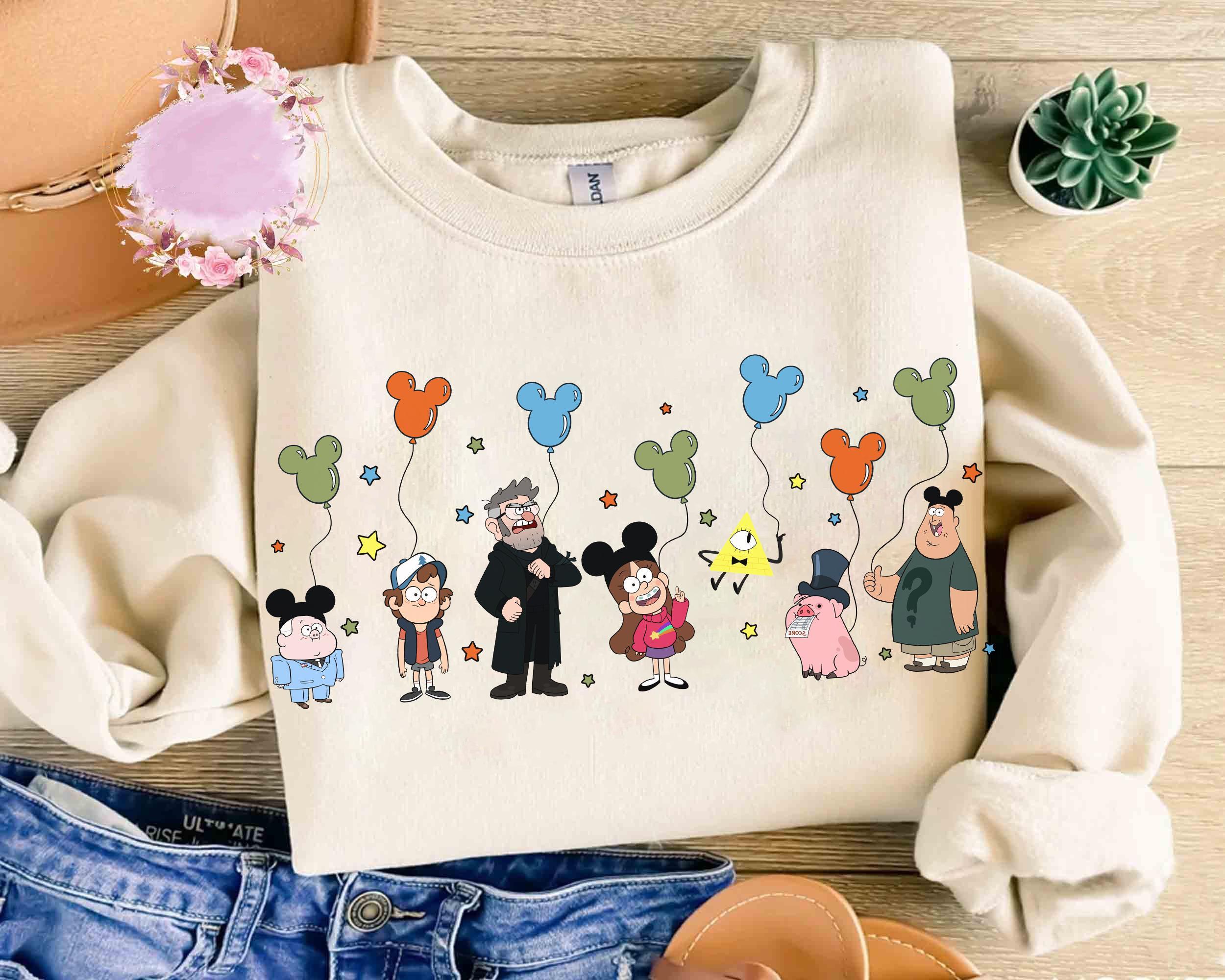 Disney Gravity Falls Mickey Balloons Birthday T-shirt, Disney Channel ...