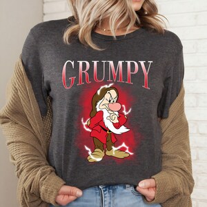 Retro Disney Grumpy and Dopey Dwarf 90s Portrait T-shirt, Family Group ...