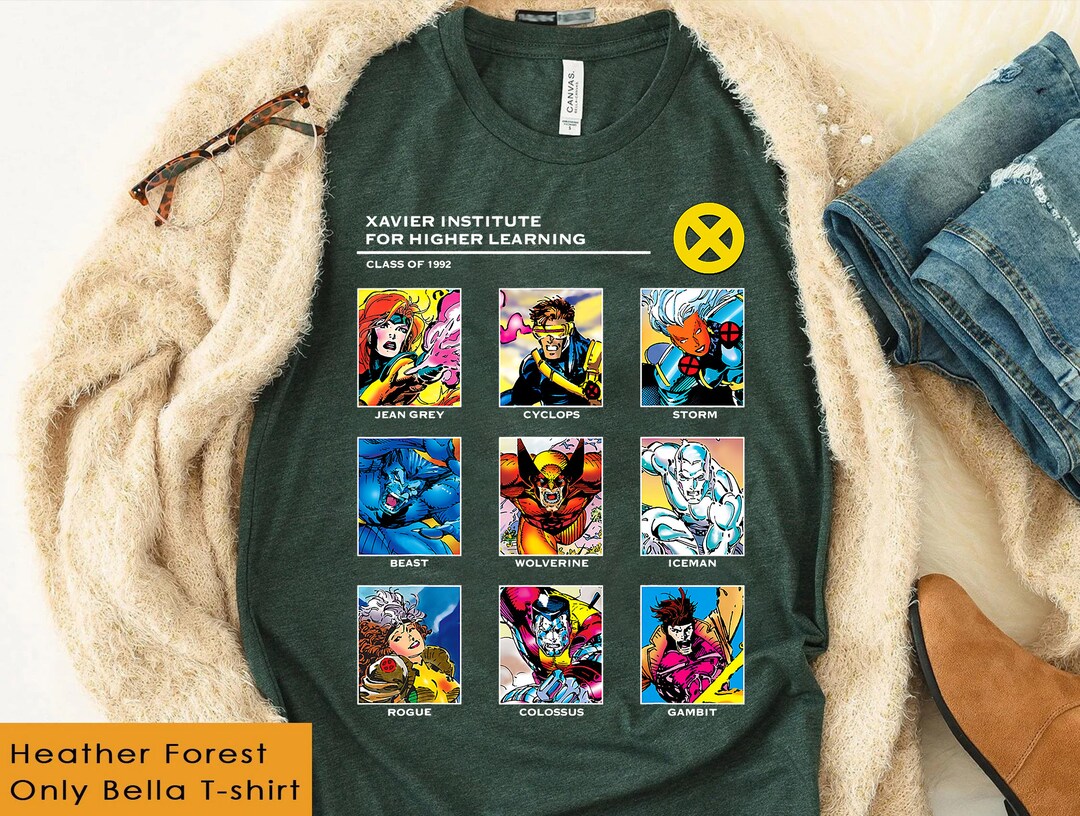 Marvel X-men Xavier Institute 90s T-shirt Jean Grey Gambit - Etsy
