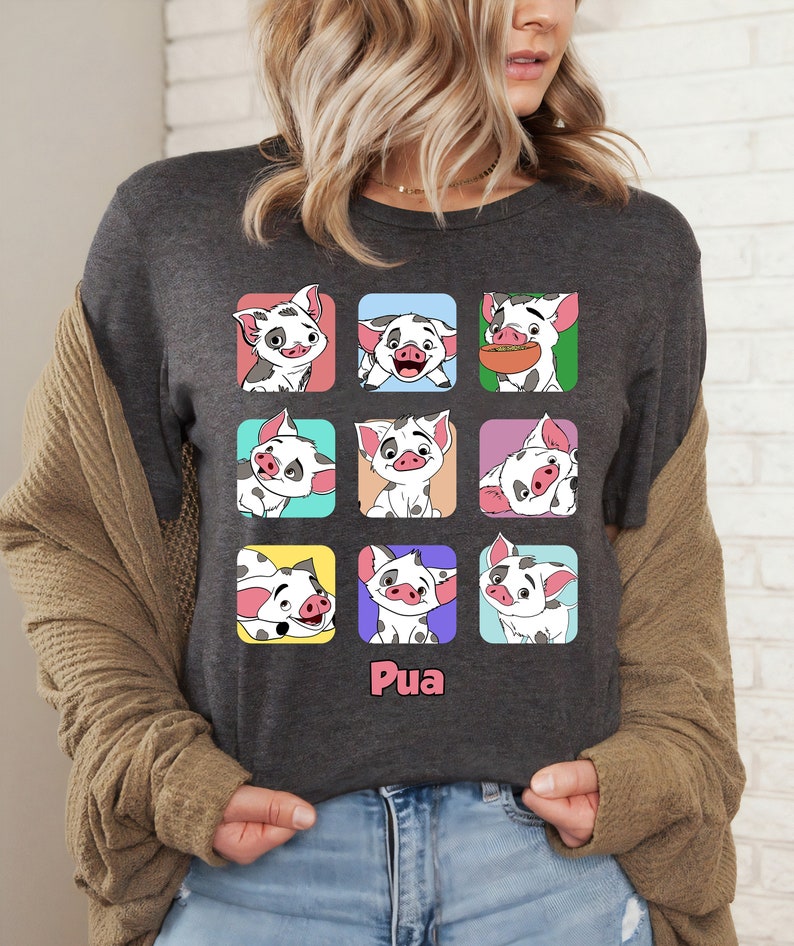 Disney Moana Pua Pig Portrait Moods Retro 90s Shirt Pua Tee - Etsy