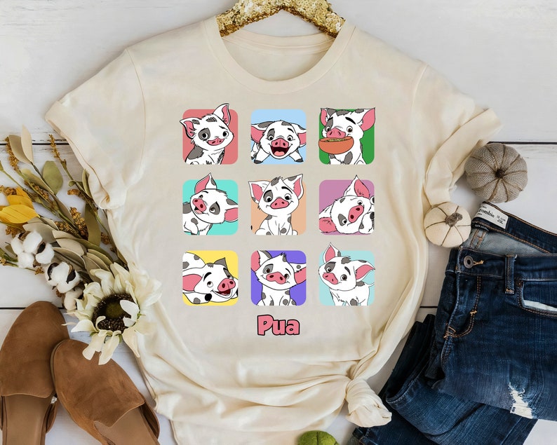 Disney Moana Pua Pig Portrait Moods Retro 90s Shirt Pua Tee - Etsy
