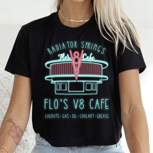 Disney Pixar Cars Flo's V8 Cafe Poster Graphic T-shirt, Disney Cars ...