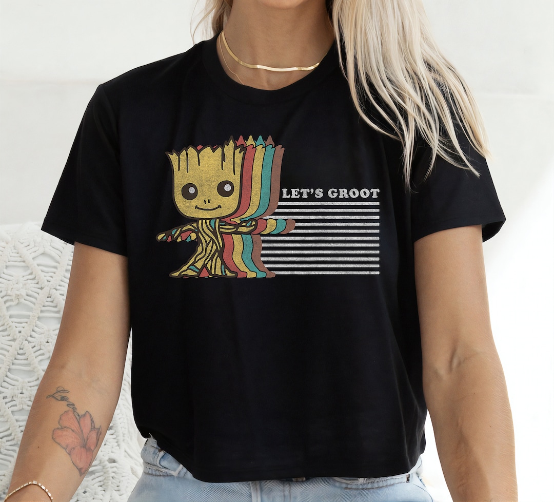 Marvel Guardians of the Galaxy Vol 3 Let's Groot T-shirt, Groot Mix Tape Shirt, Marvel Superhero ...
