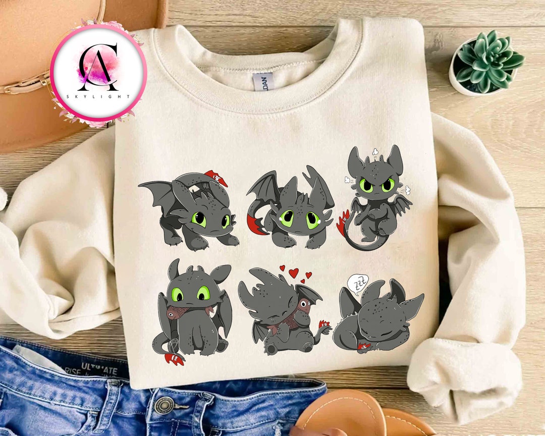 How to Train Your Dragon Toothless Pose Shirt, Cute Toothless Emotions ...