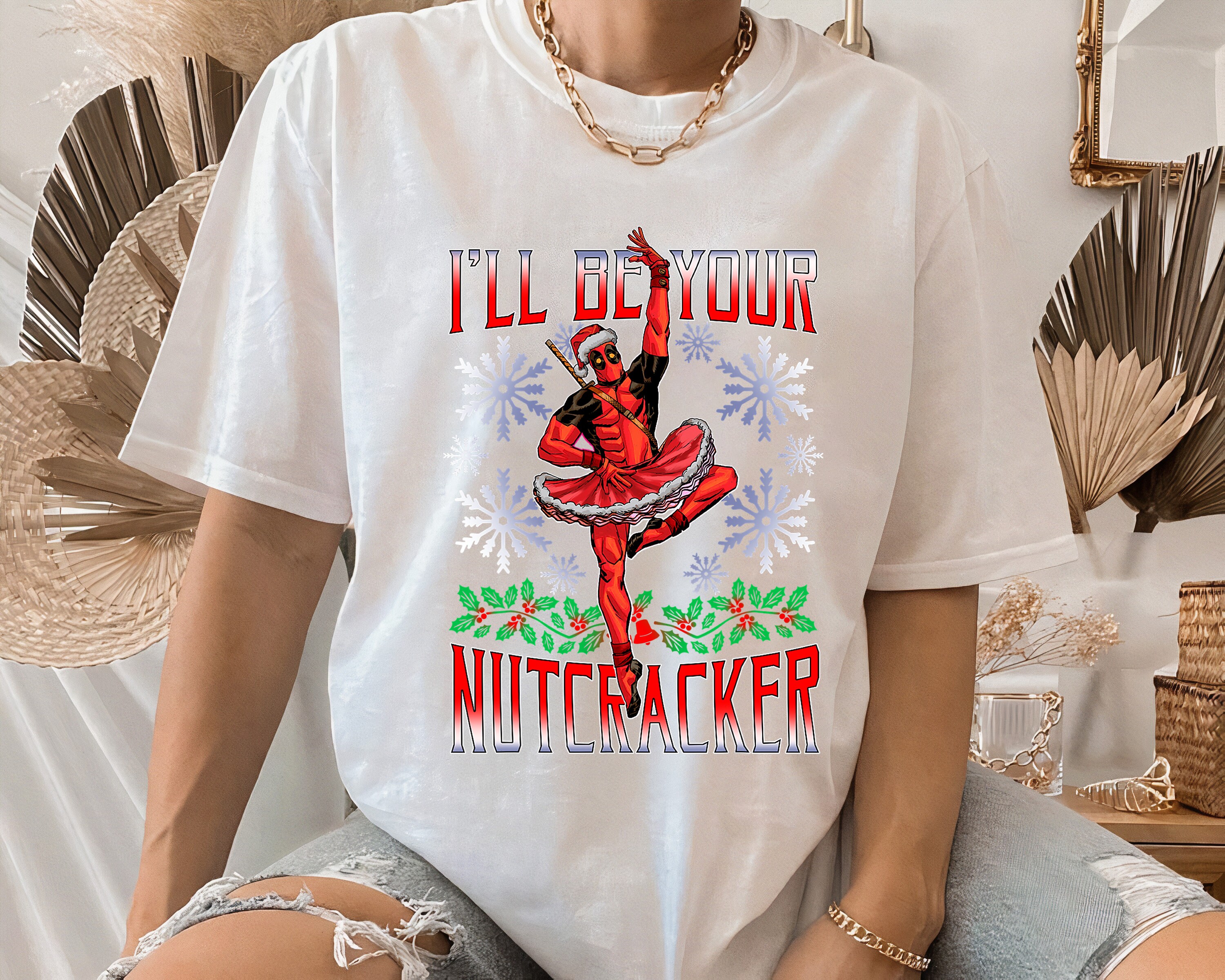 Marvel Deadpool Nutcracker Ballerina Santa Christmas T-Shirt sold by ...