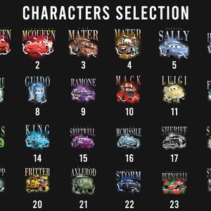 Disney Cars Lightning Mcqueen and Tow Mater Retro 90s Portrait Full ...