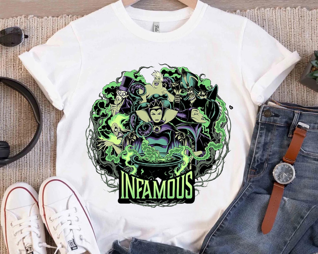 Disney Villains Infamous Evil Group T-shirt, Cruella Maleficent Evil ...