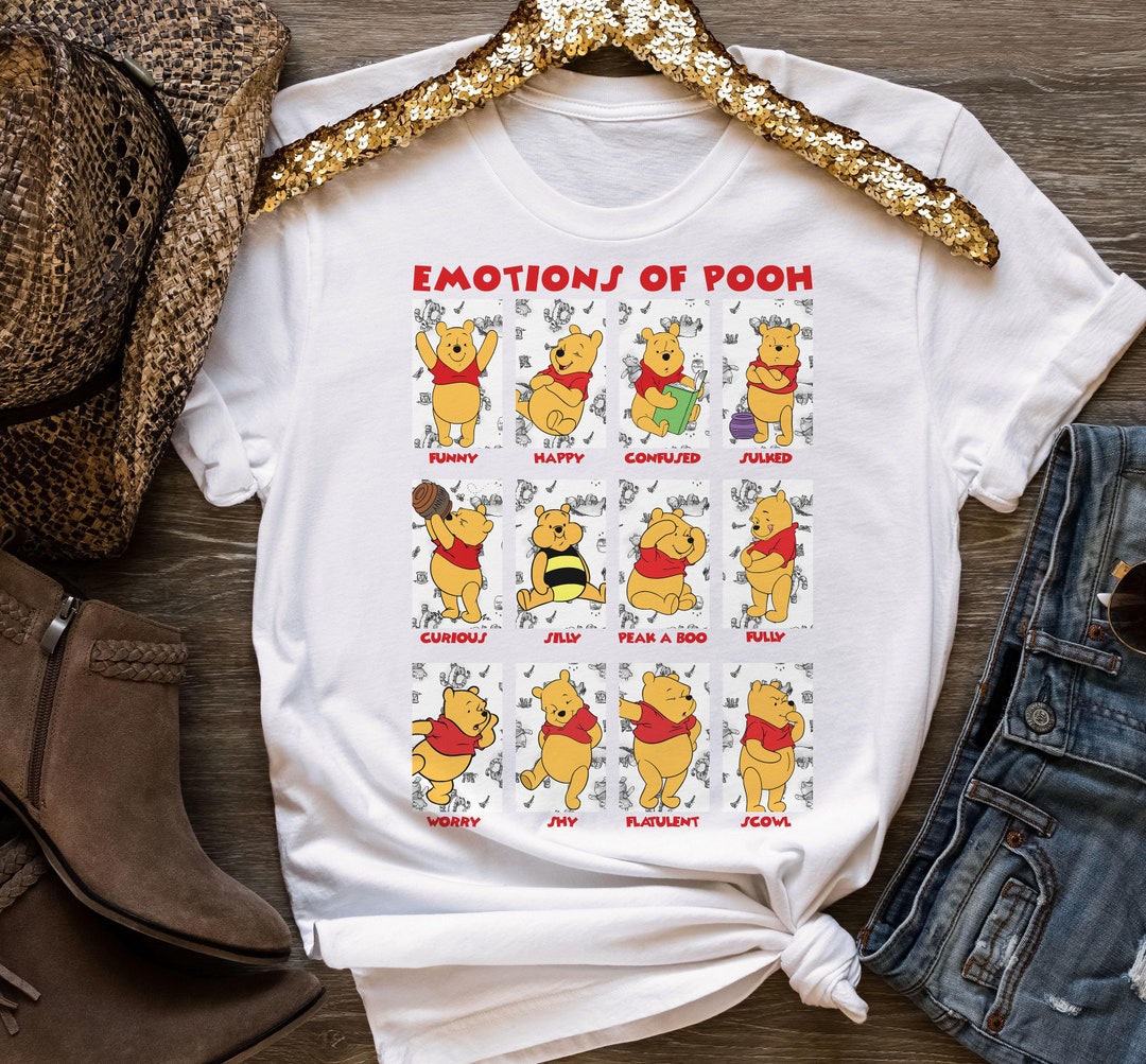 Disney Pooh Portrait Moods Retro 90s Shirt, Winnie The Pooh Shirt ...