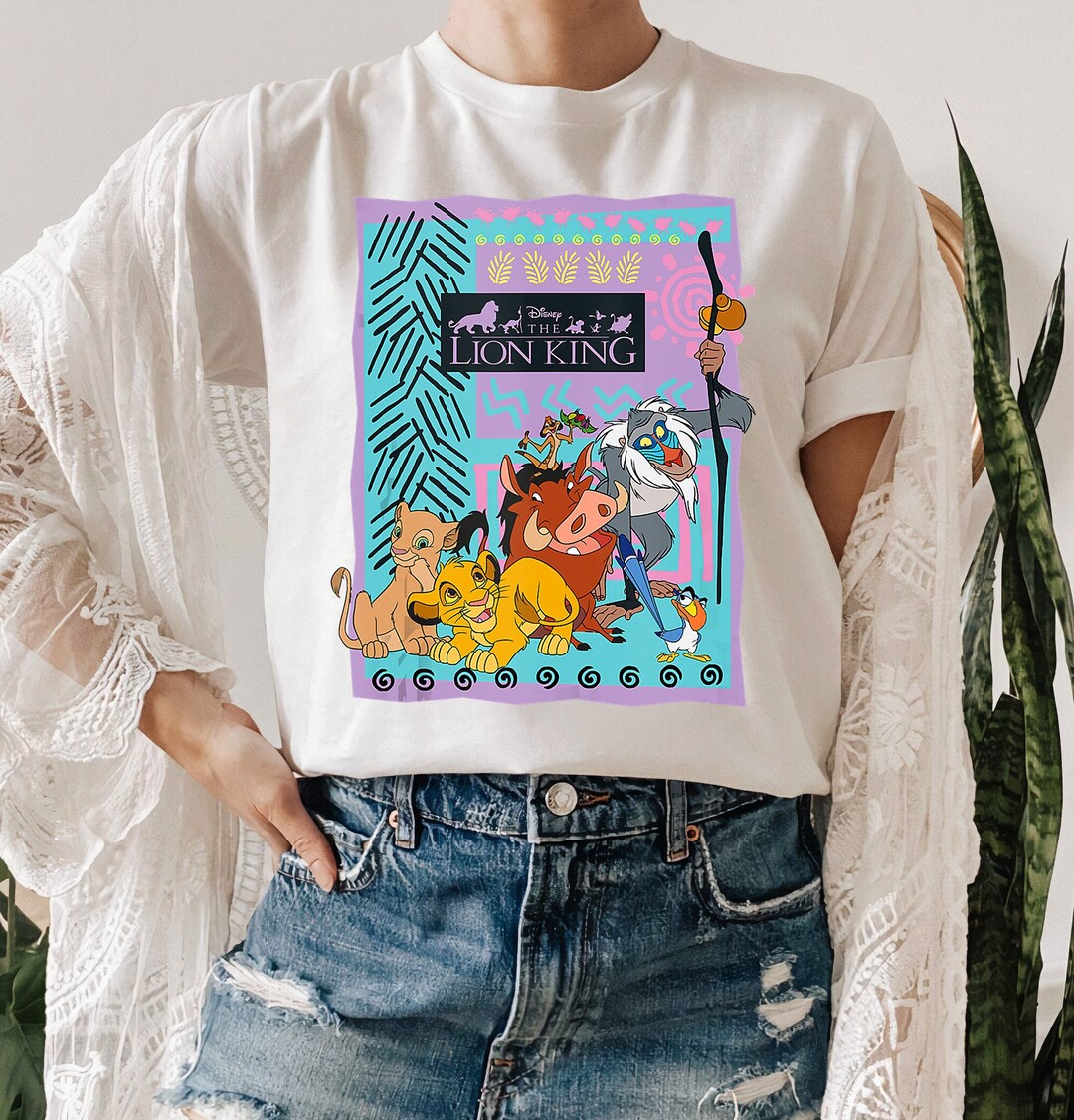 Disney the Lion King Retro Group Shot, Nala Simba Rafiki Pumbaa Timon ...