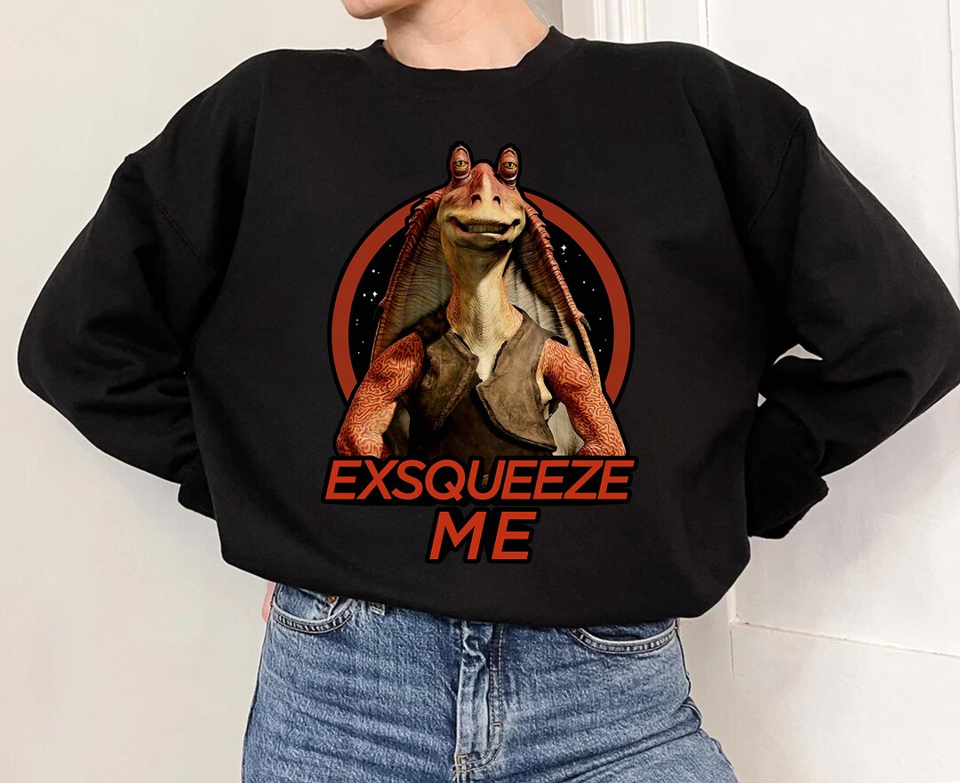 Star Wars Jar Jar Binks Exsqueeze Me Graphic T-shirt, Star Wars Fan ...
