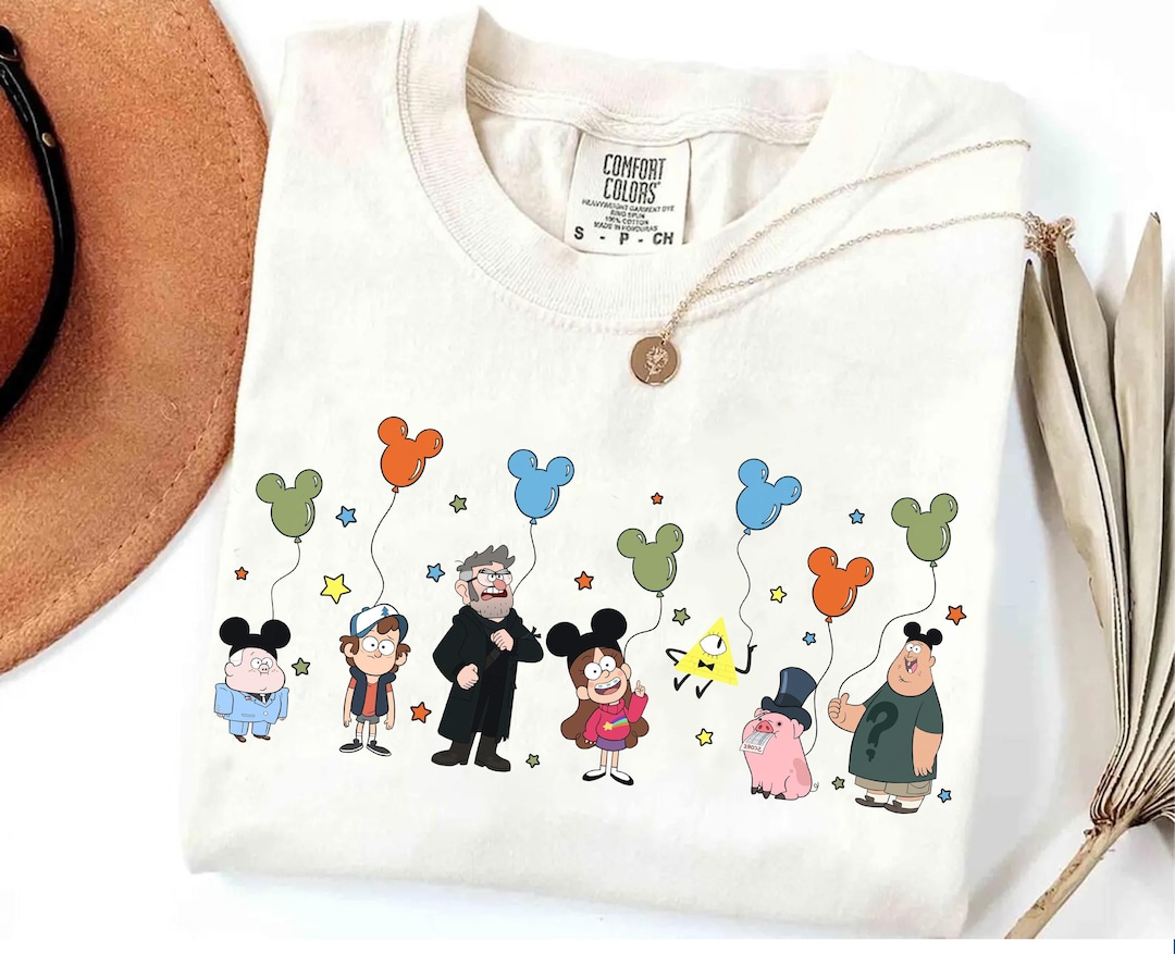 Disney Gravity Falls Mickey Balloons Birthday T-shirt, Disney Channel ...