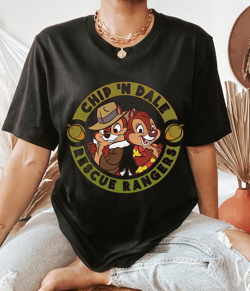 Disney Chip and Dale Rescue Rangers Logo T-shirt Chipmunks - Etsy