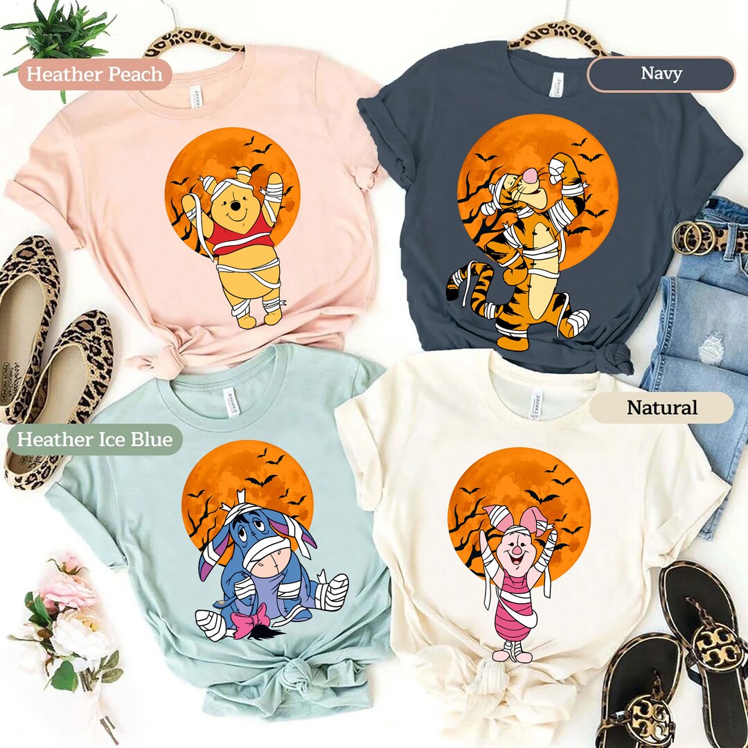 Disney Halloween Winnie the Pooh Mummy Shirt, Disney Group Halloween ...