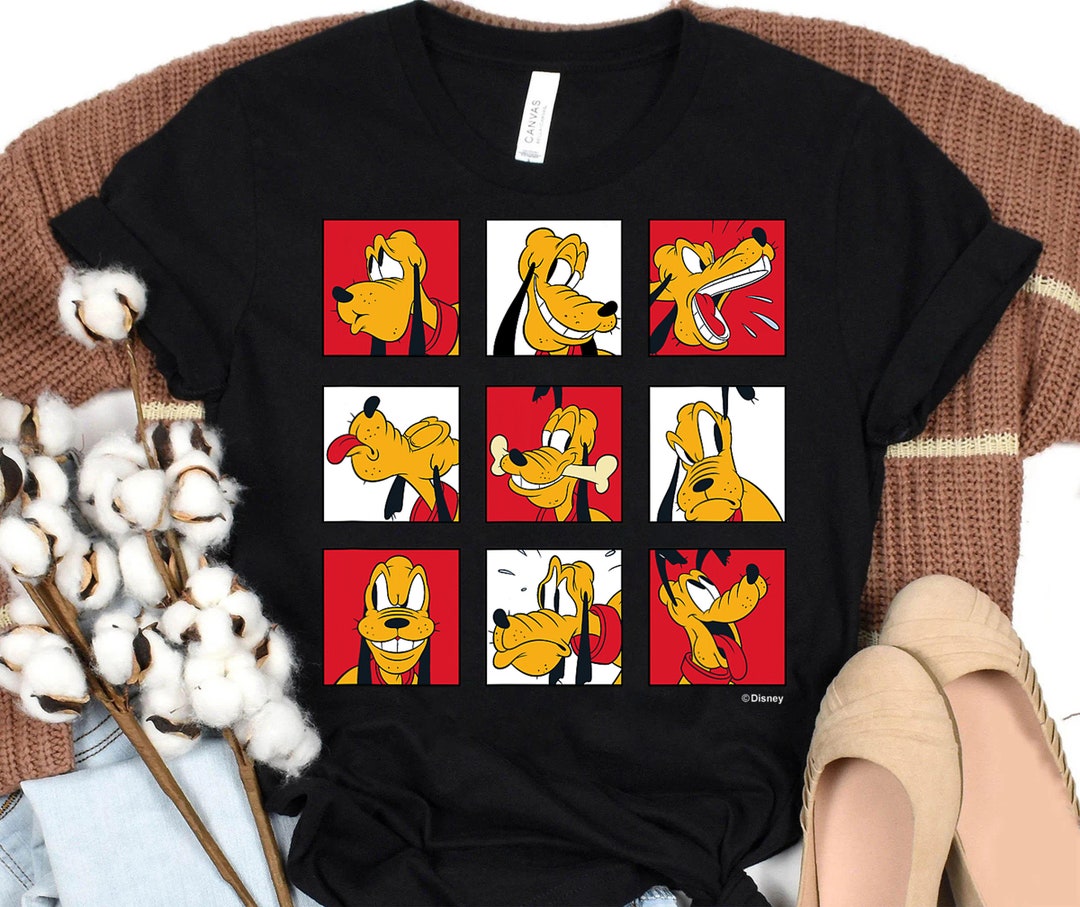 Disney Pluto Portrait Shirt, Pluto Grid of Emotions T-shirt, Mickey and ...