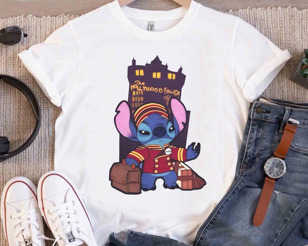 Disney Halloween Stitch Tower of Terror T-shirts, Drop in to Disney's ...