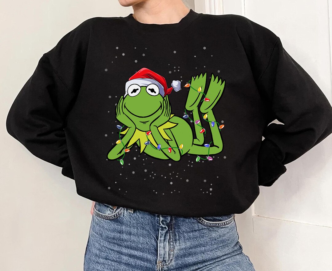 Disney Muppets Holiday the Kermit Frog Christmas Lights T-shirt, Kermit ...