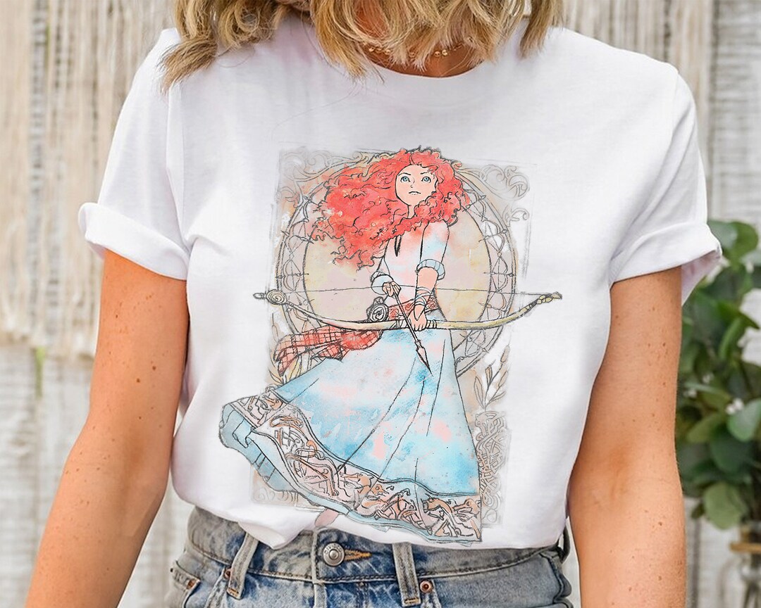 Disney Brave Merida Watercolor Nouveau Graphic T-shirt, Disney World ...