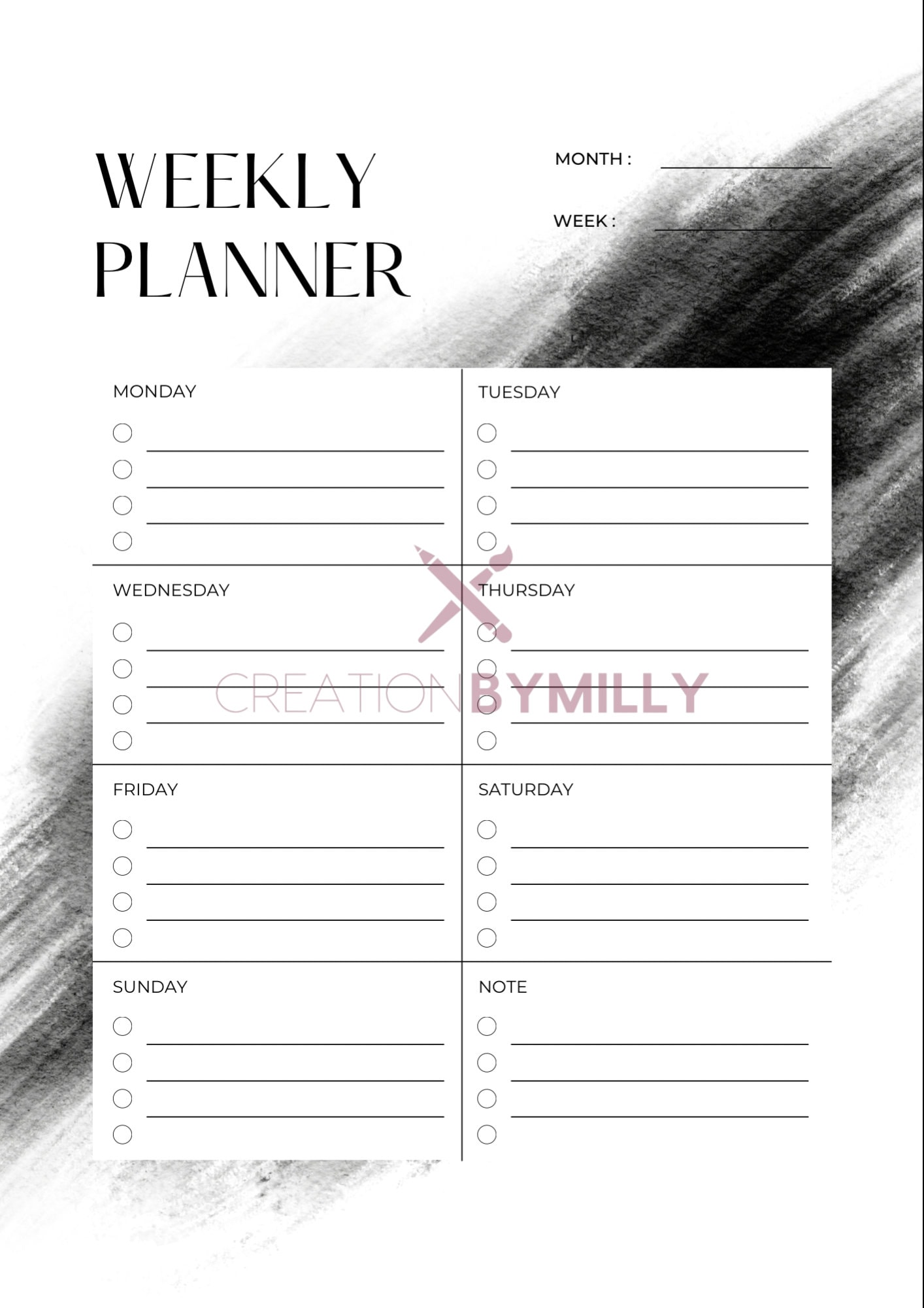 Weekly Planner | PRINTABLE PDF - Etsy