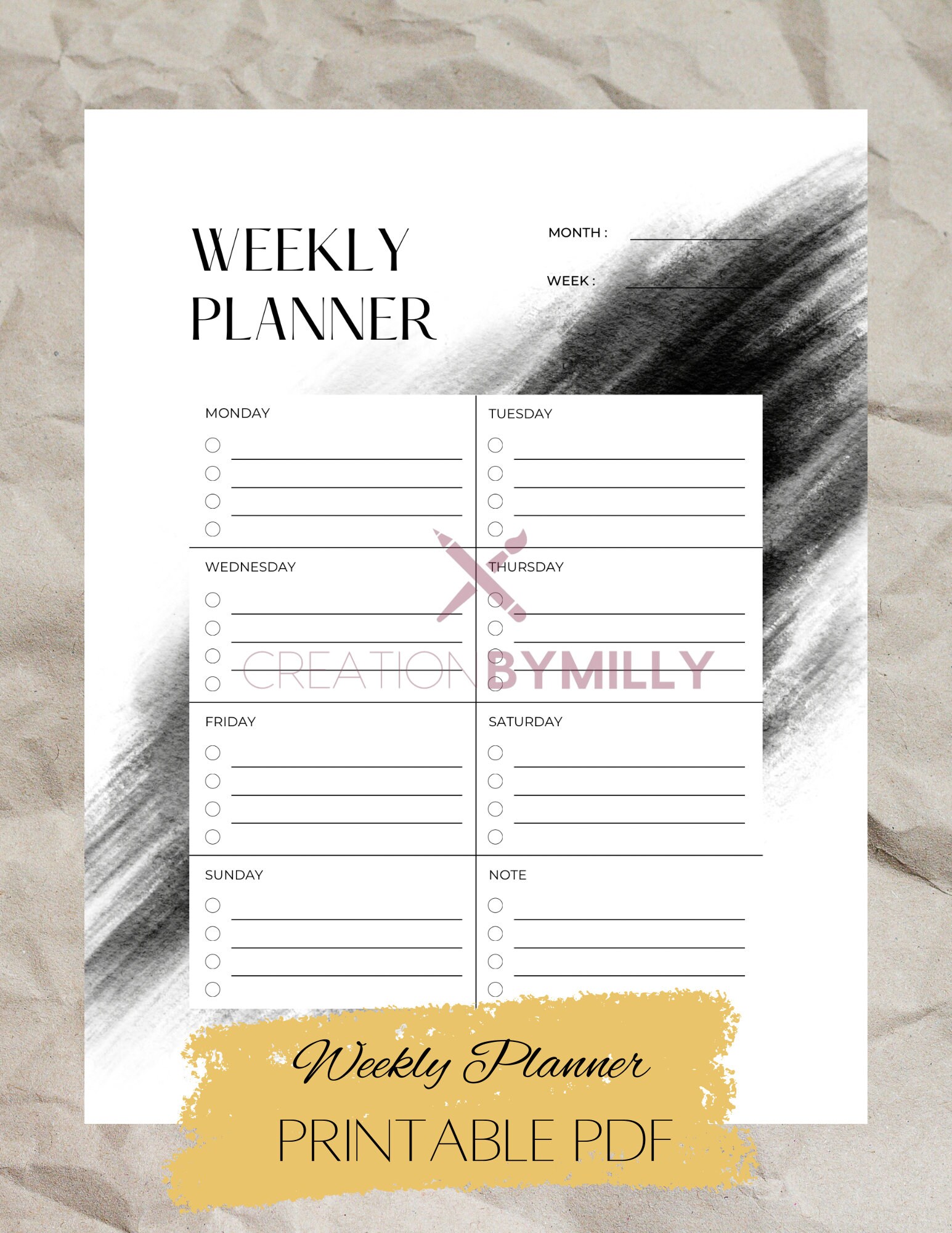 Weekly Planner | PRINTABLE PDF - Etsy