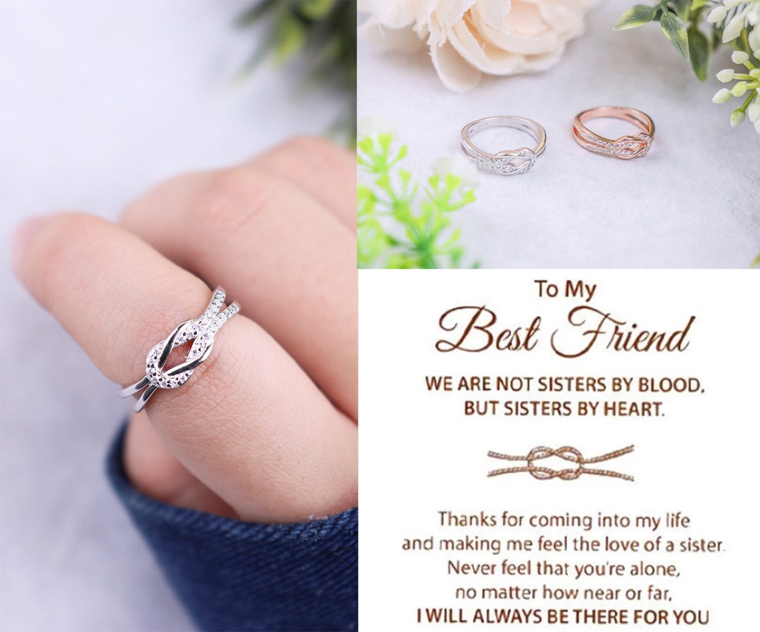 To My Best Friend Infinity Knot Ring, Friendship Love Knot Ring Women ...