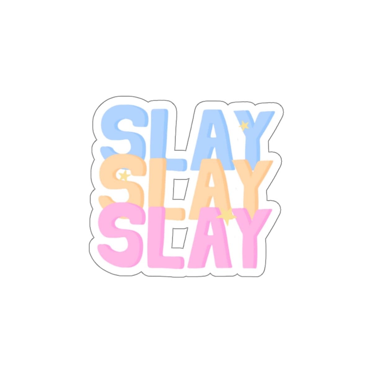 Slay Colorful Cut Stickers - Etsy