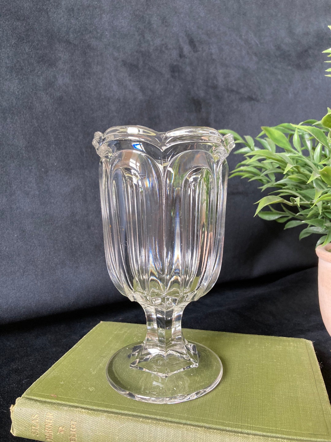 Beautiful Flint Glass Spooner in Loop Pattern. - Etsy