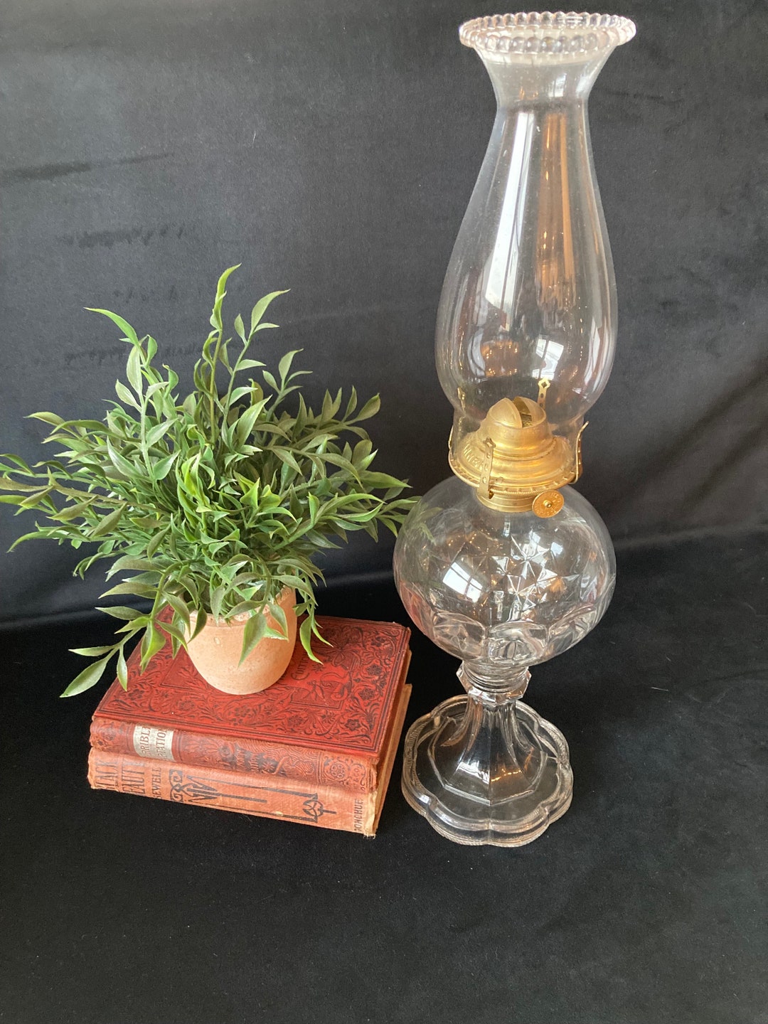 EAPG Flint Glass Early Kerosene Oil Lamp 1860s - Etsy