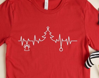 Christmas Ekg Shirt - Etsy