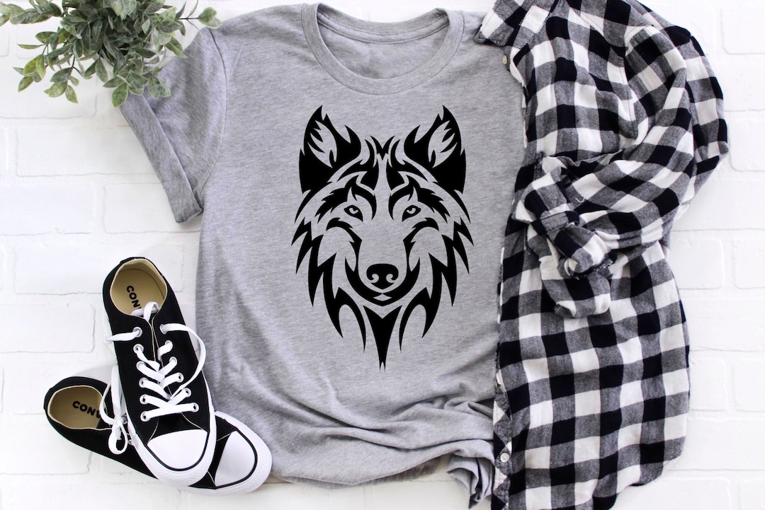 Wolf Shirt, Wolf Face Shirt, Howling Wolf Shirt, Lone Wolf T-shirt ...