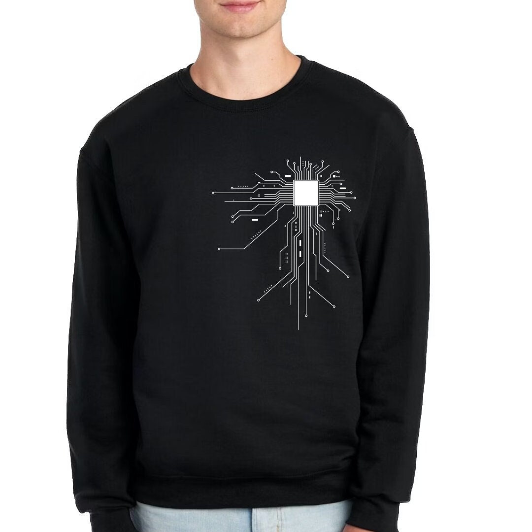CPU Heart Sweatshirt, Computer Sweatshirt, Computer Heart Sweatshirt ...