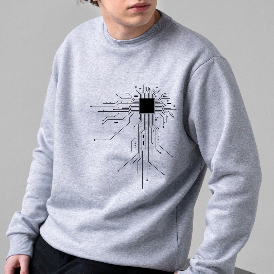 CPU Heart Sweatshirt, Computer Sweatshirt, Computer Heart Sweatshirt ...