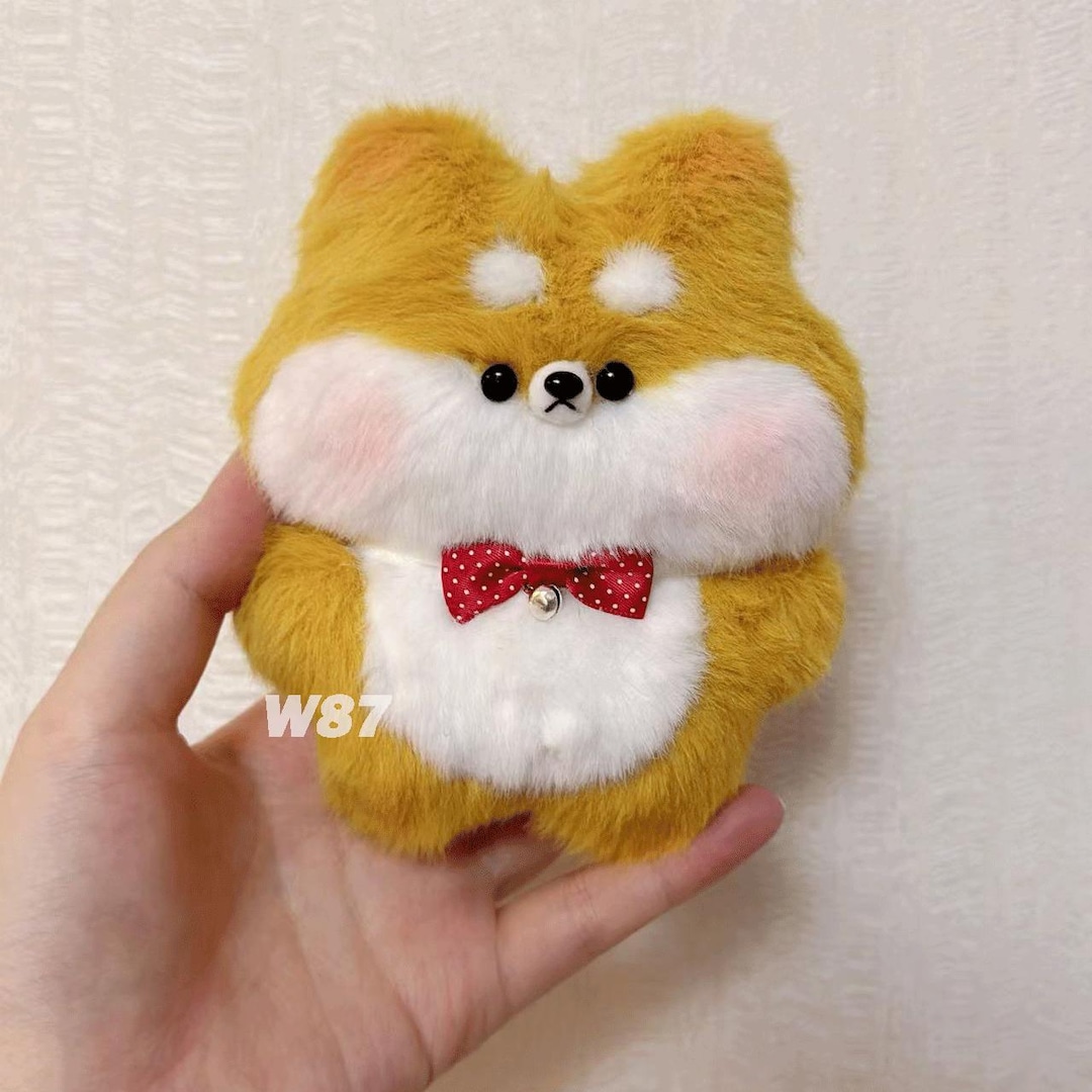 Christmas Plush Toy, Stuffed Shiba Inu, Plush Dog, Bagcharm, Gift for ...
