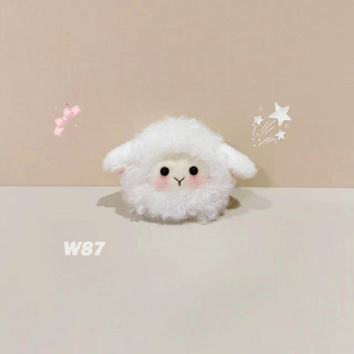 Cute Lamb Keychain, Plush Goat Keychain, Handmade Plush Toy, Gift for ...